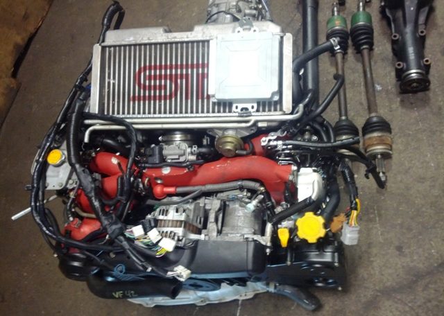 JDM SUBARU WRX STI EJ20T ENGINE TURBO VF42 MT 6 SPEED TRANSMISSION DCCD ...